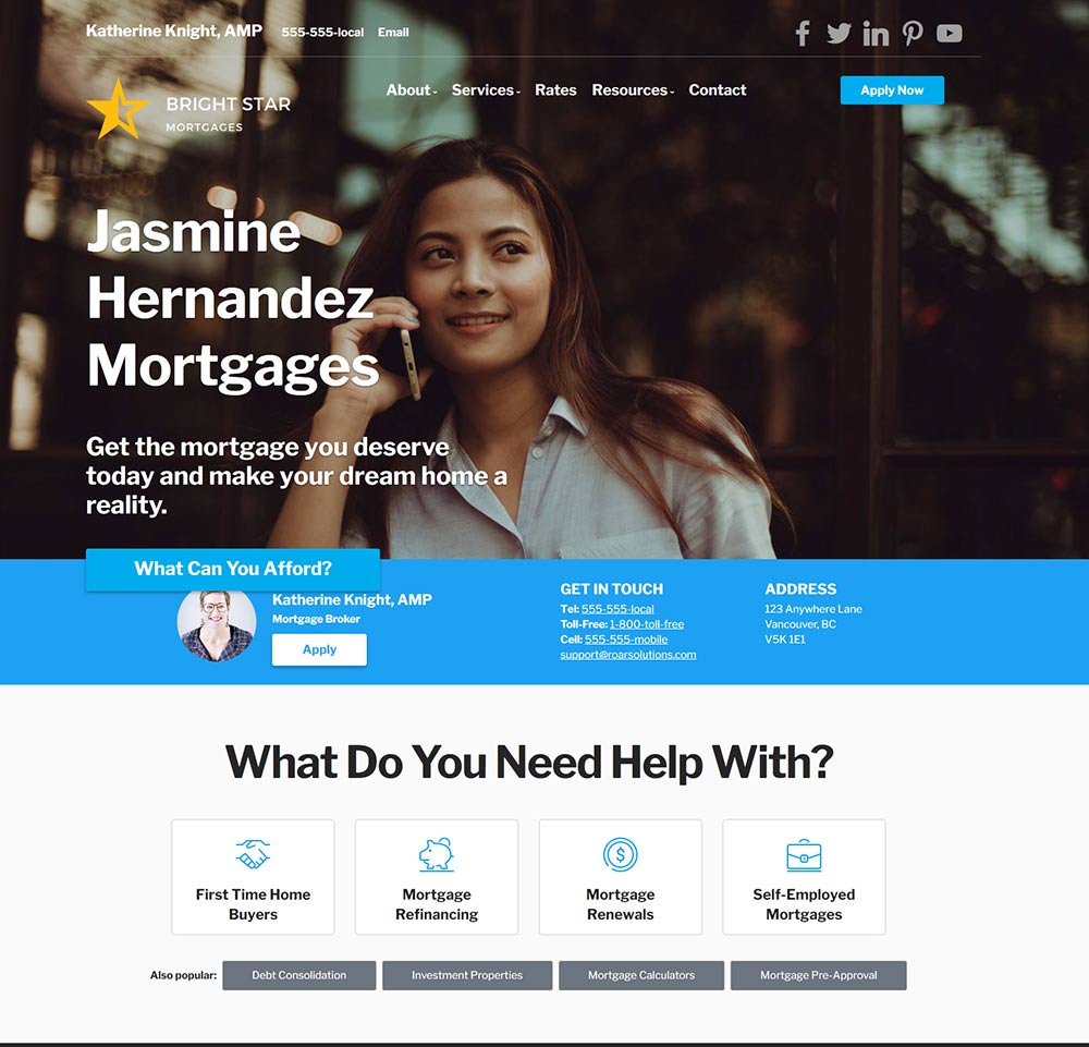 Mortgage Broker Agent And Loan Officer Website Themes Templates And 